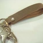 Handmade Leather Key Fob ( Brown ) on Luulla