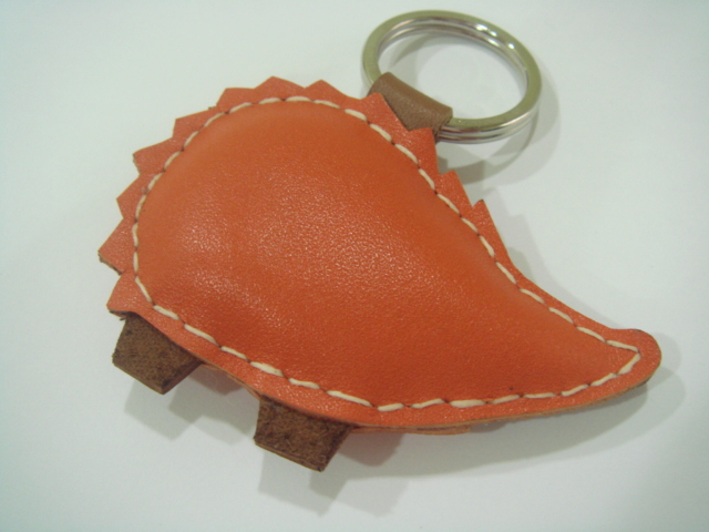 Heather The Hedgehog Leather Keychain ( Orange ) on Luulla