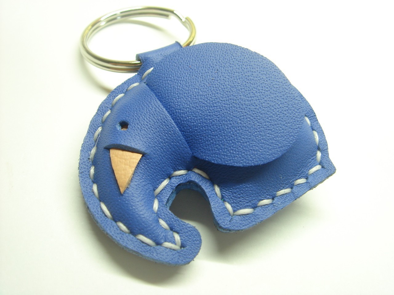 Laura The Elephant Leather Keychain ( Blue ) on Luulla