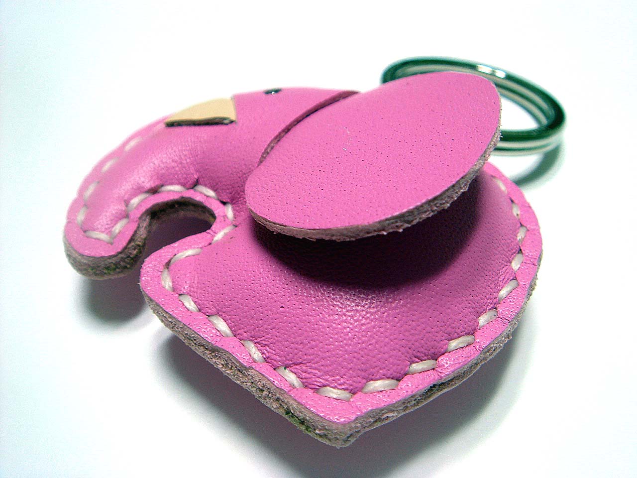 Laura The Elephant Leather Keychain ( Pink ) on Luulla